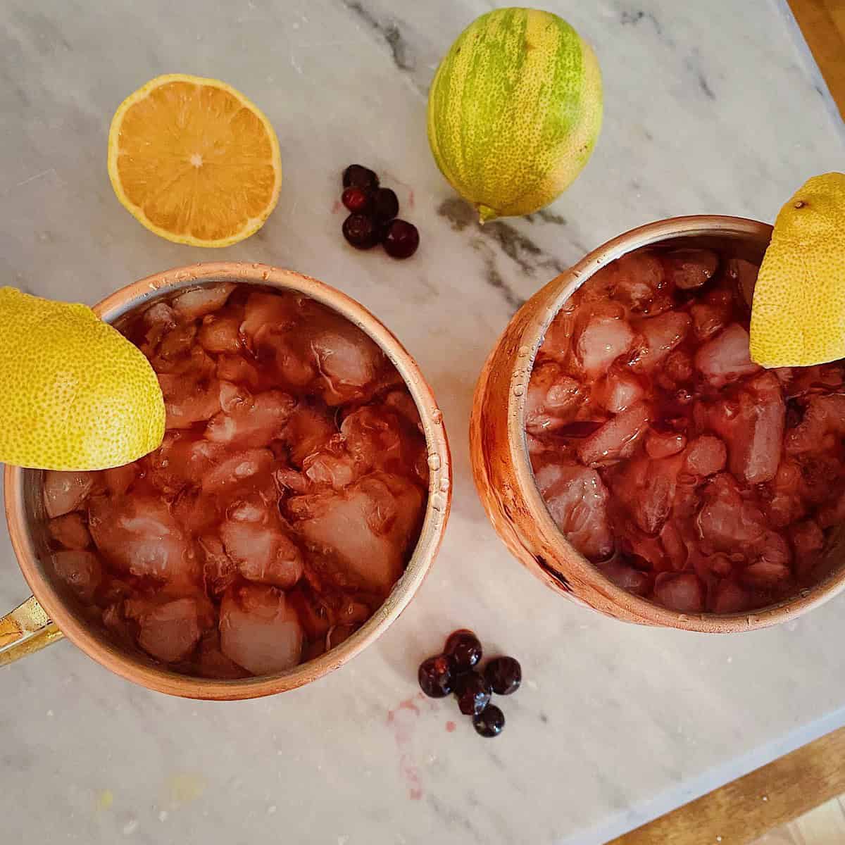 Wild Huckleberry and Lemon Smash Cocktail • Mise en Kate