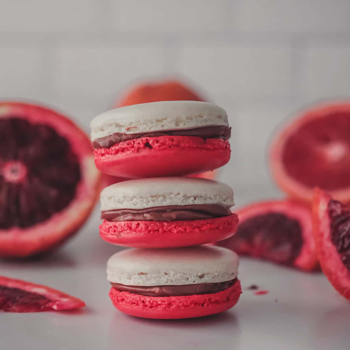 Cardamom Macarons with Blood Orange Curd • Mise en Kate