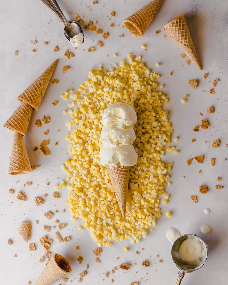 Easy Summer Sweet Corn Ice Cream • Mise en Kate